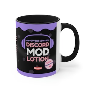 Discord Mod Lotion Mug Meme Gag Gift Twitch Vtuber Gamer Streamers Fans ...