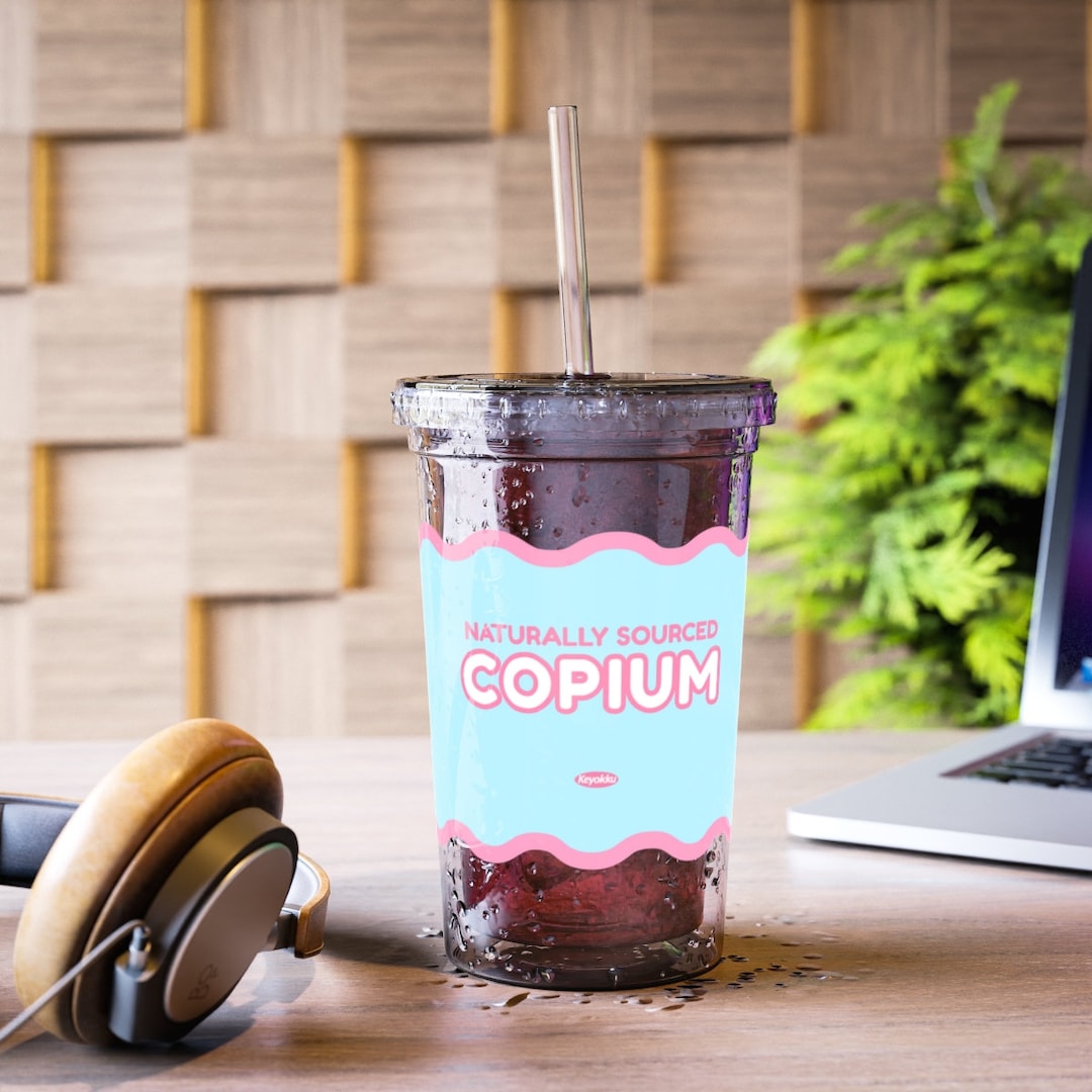 Copium Blue Boba Bubble Tea Cup Meme Gag Gift Twitch Vtuber Gamer ...