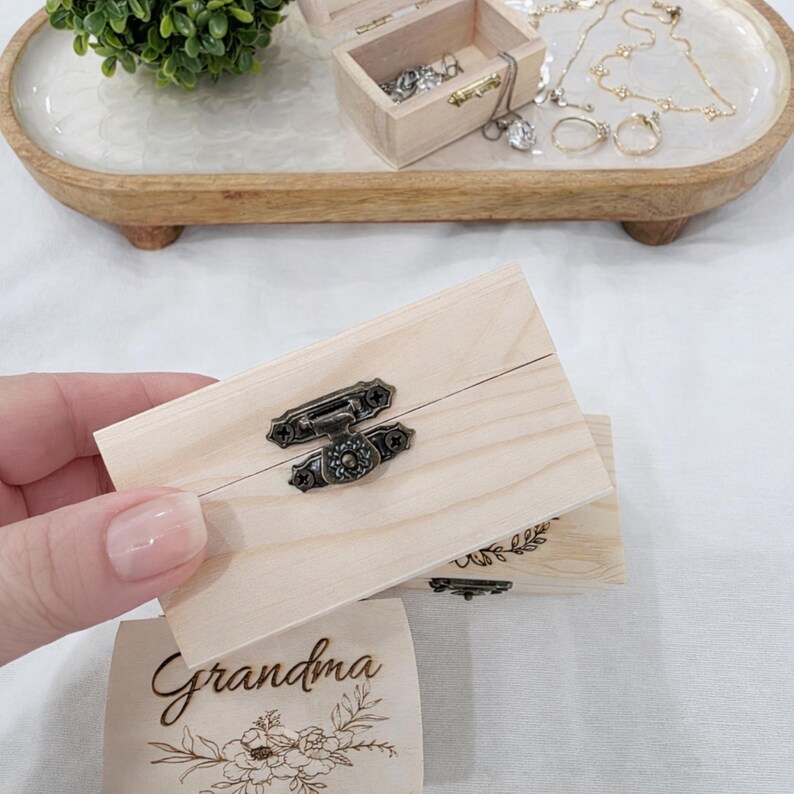 Personalized Laser Engraved Wooden Keepsake Box | Jewelry & Memory Box ...