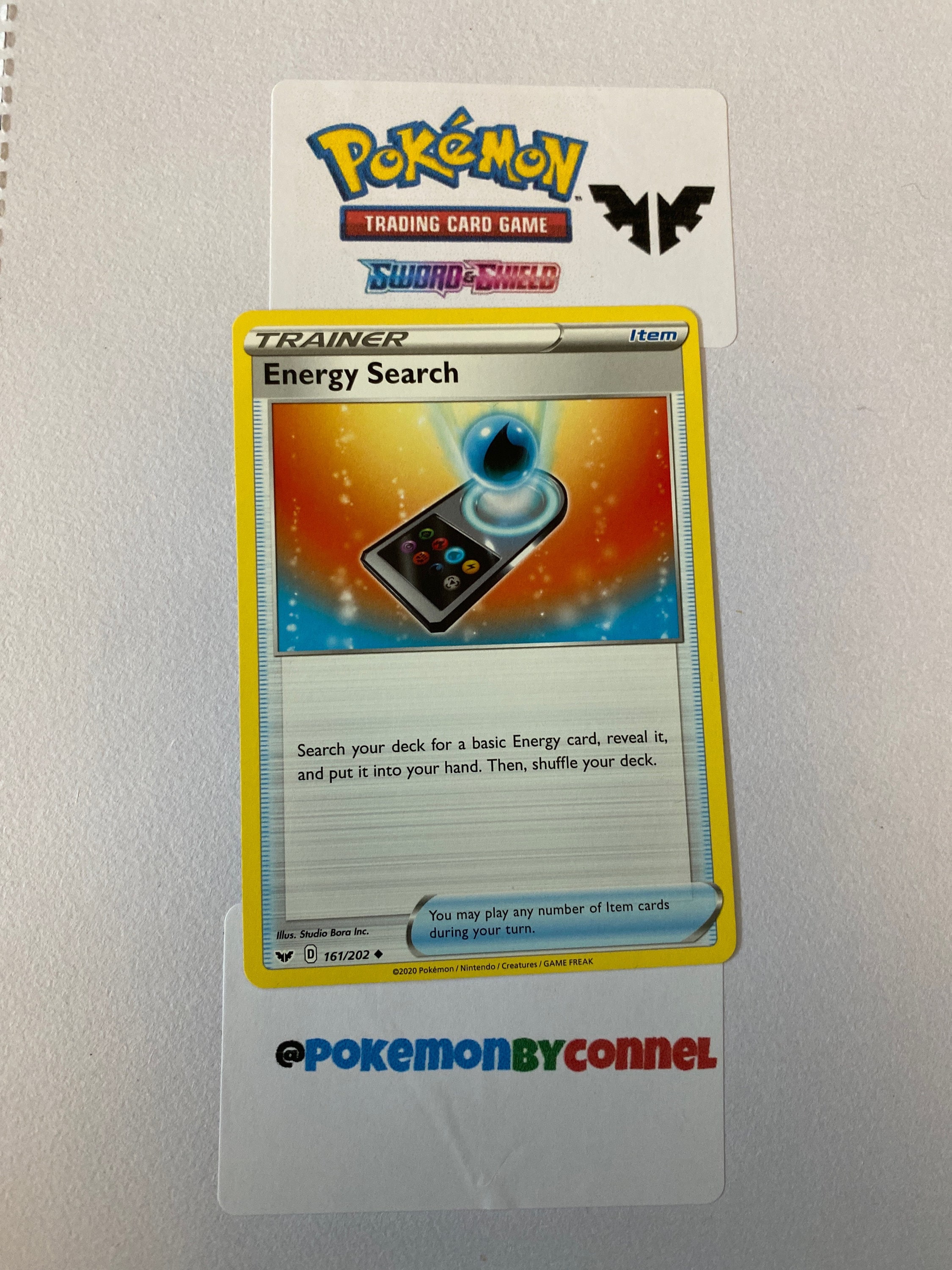 Pokemon Card - Sword and Shield Base Set - Energy Search No:161 - Etsy