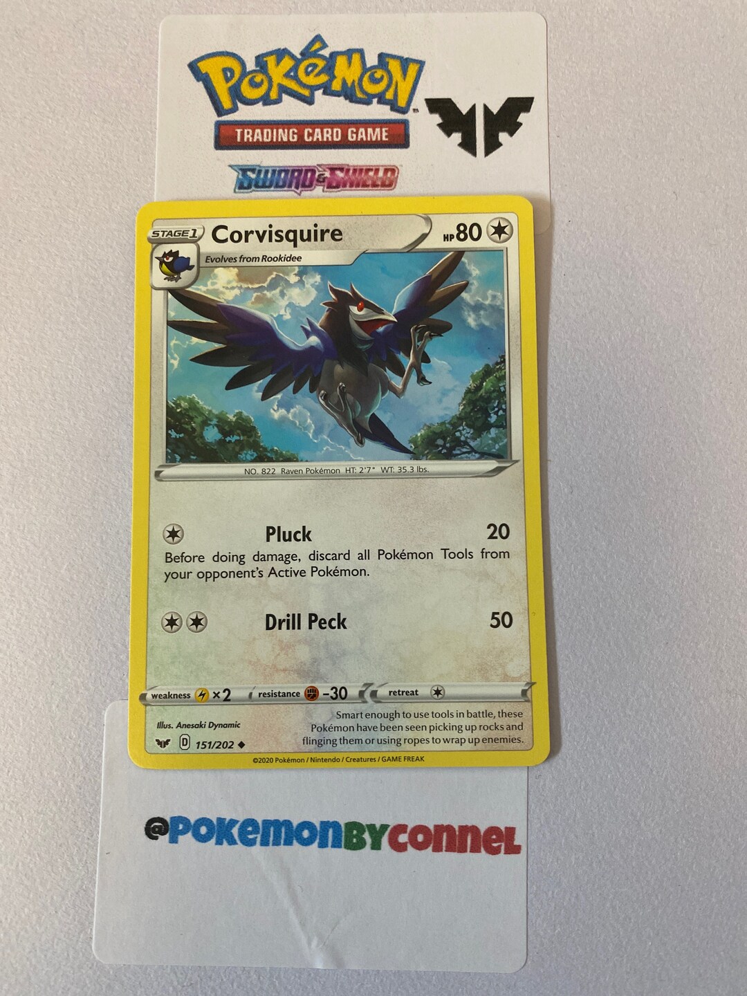 Pokemon Card Sword and Shield Base Set Corvisquire No:151 - Etsy
