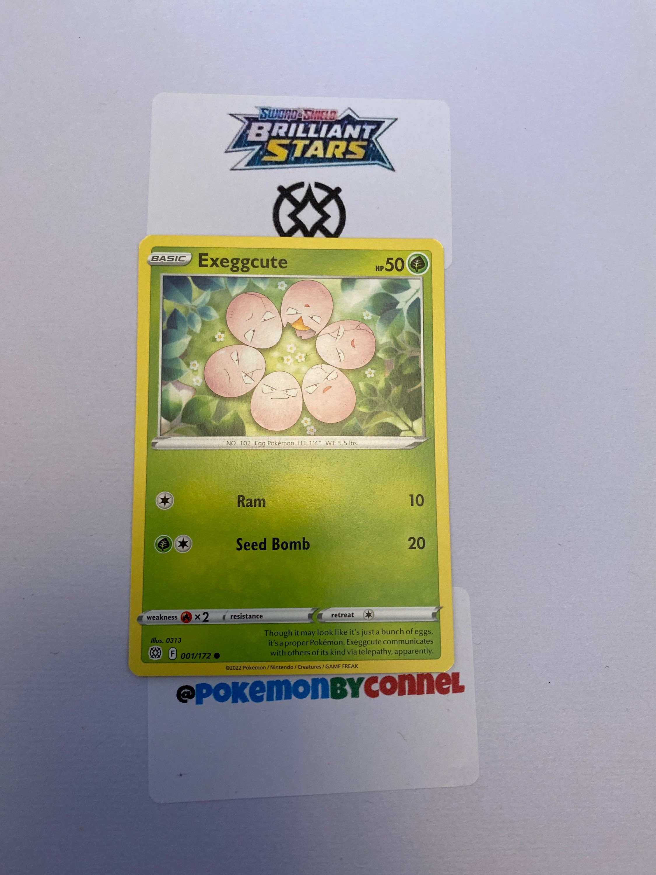 Pokemon Card Brilliant Stars Exeggcute No: 1 - Etsy