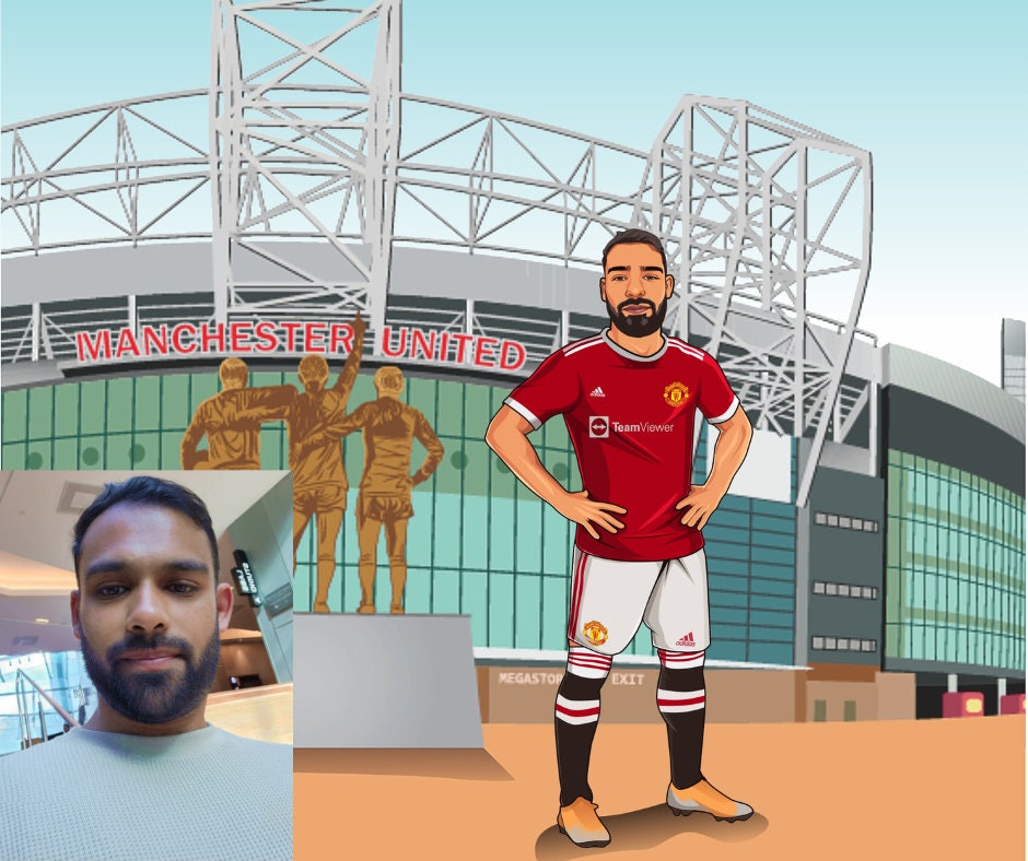 Custom Football Portrait, Customised Portrait, Custom Soccer Portrait ...