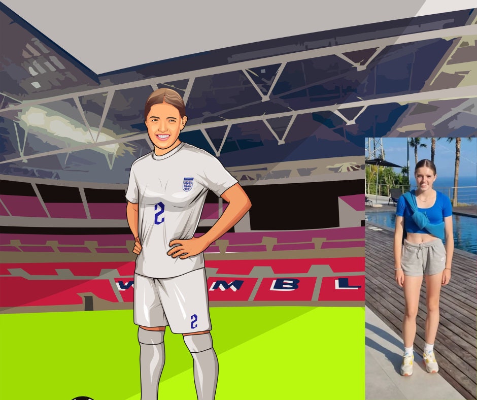 Custom Football Portrait, Customised Portrait, Custom Soccer Portrait ...