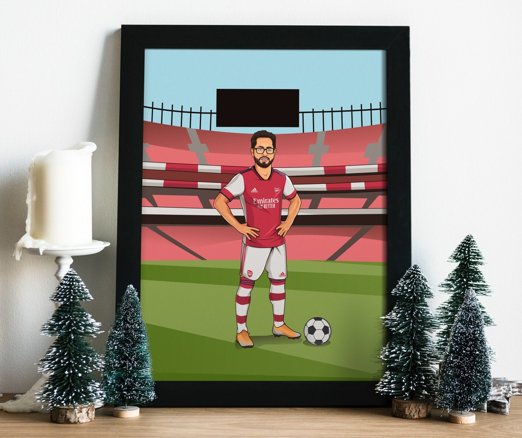 Custom Football Portrait, Customised Portrait, Custom Soccer Portrait ...
