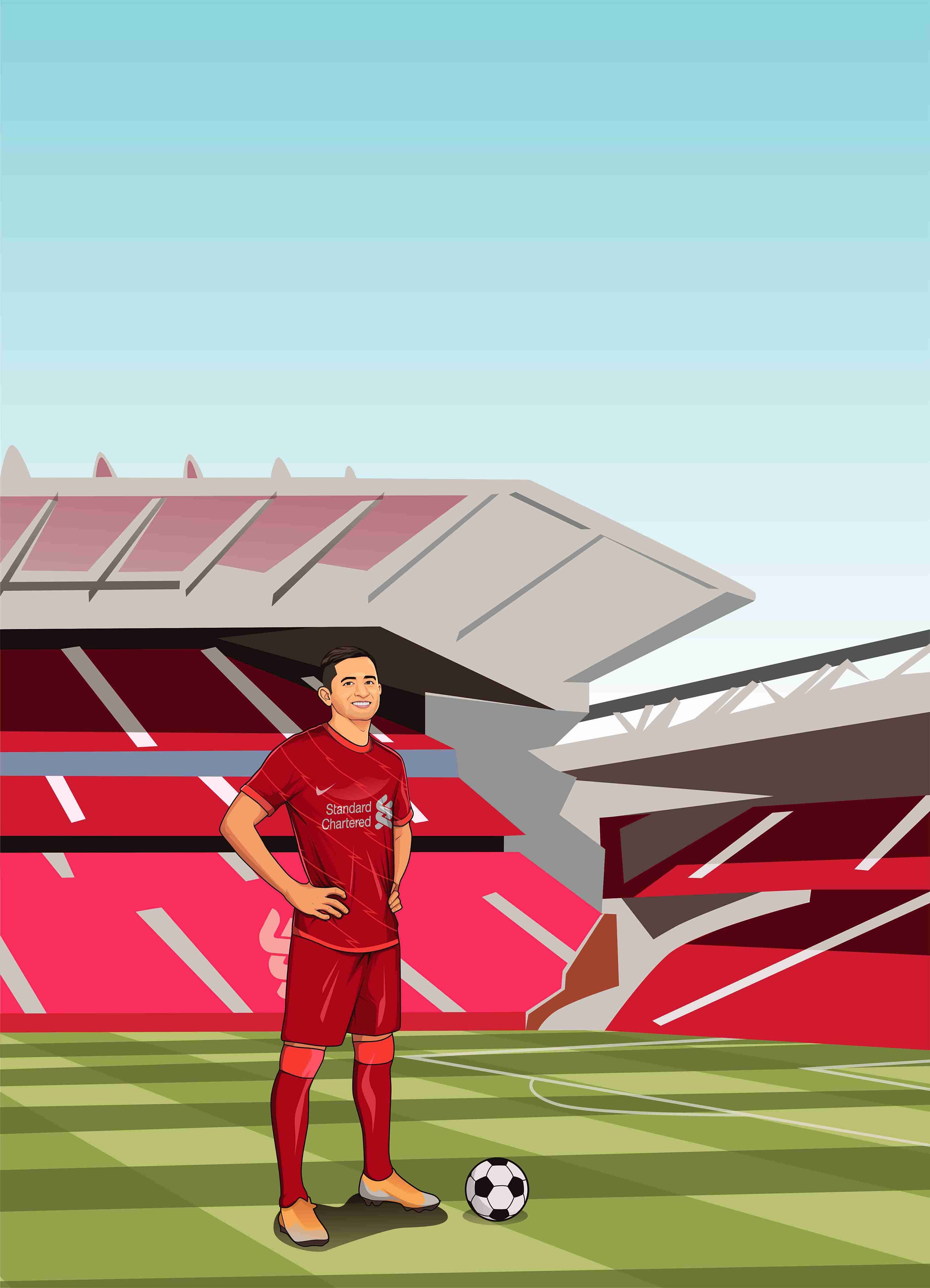 Custom Football Portrait, Customised Portrait, Custom Soccer Portrait ...