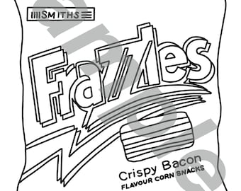 Nik Naks Crisps Digital Download Colouring Page - Etsy