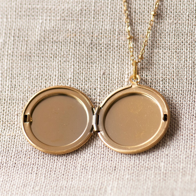 Modern Engraved Letter Locket Rose Gold Photograph Round - Etsy Australia