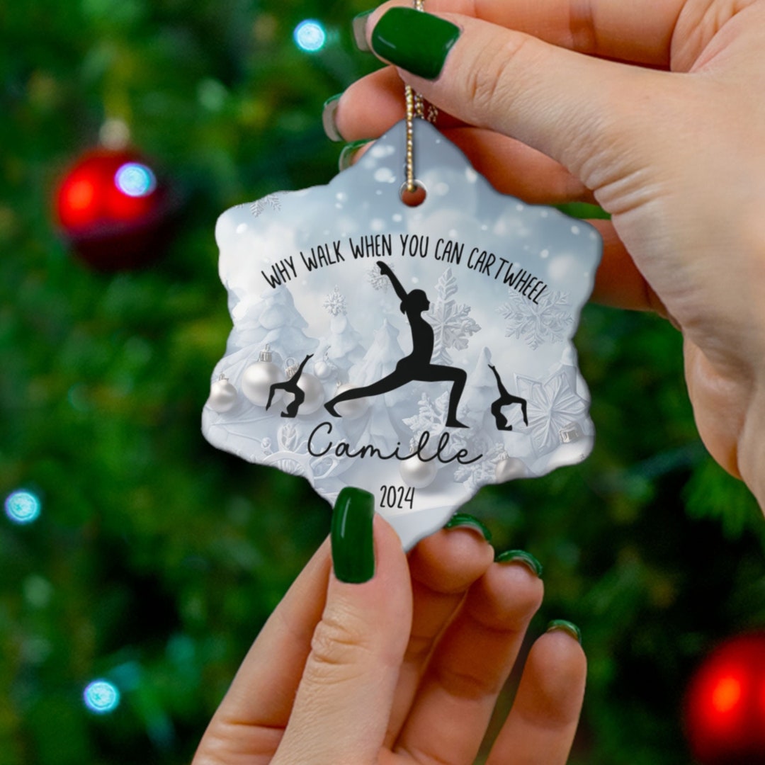 Tumbling Ornament, Personalized Gymnastics Ornament, Customizable Dance ...