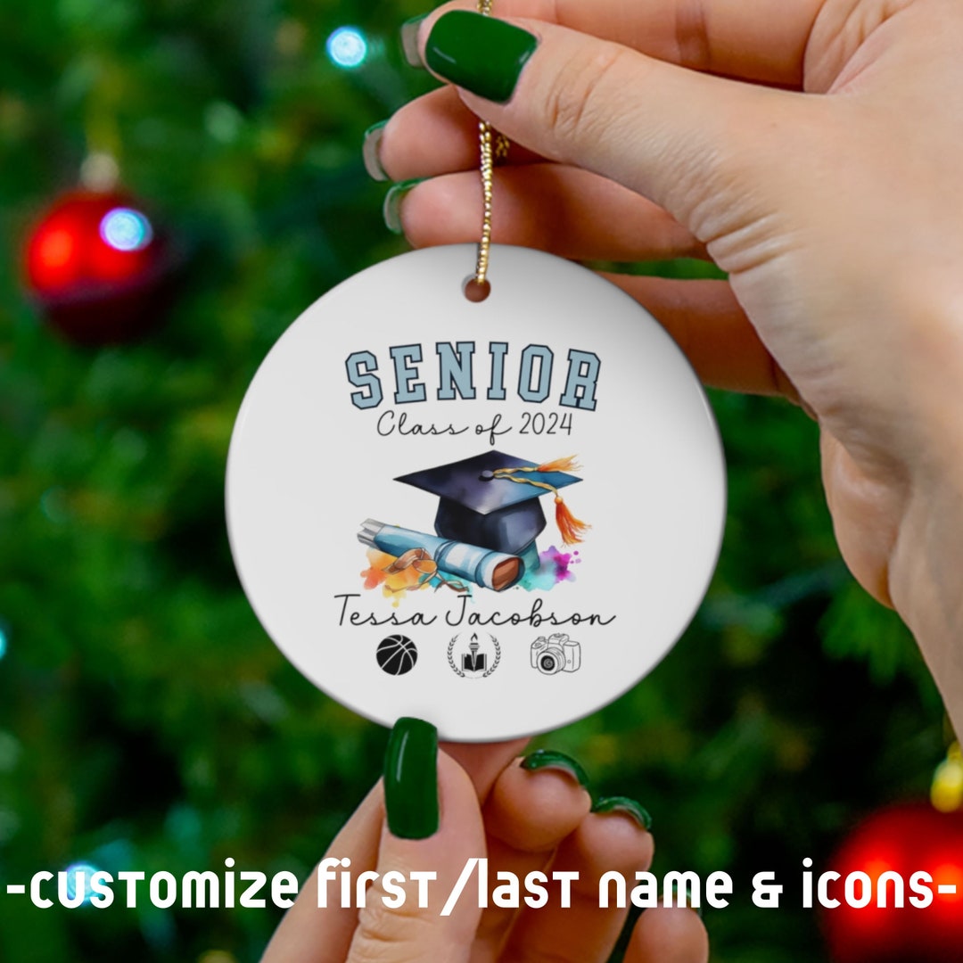 Personalized Graduate 2024 Ornament, Custom Name Class of 2024 College ...