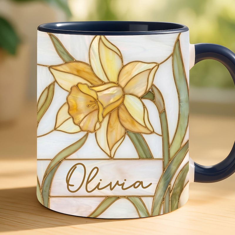 March Flower Month Mug - Etsy
