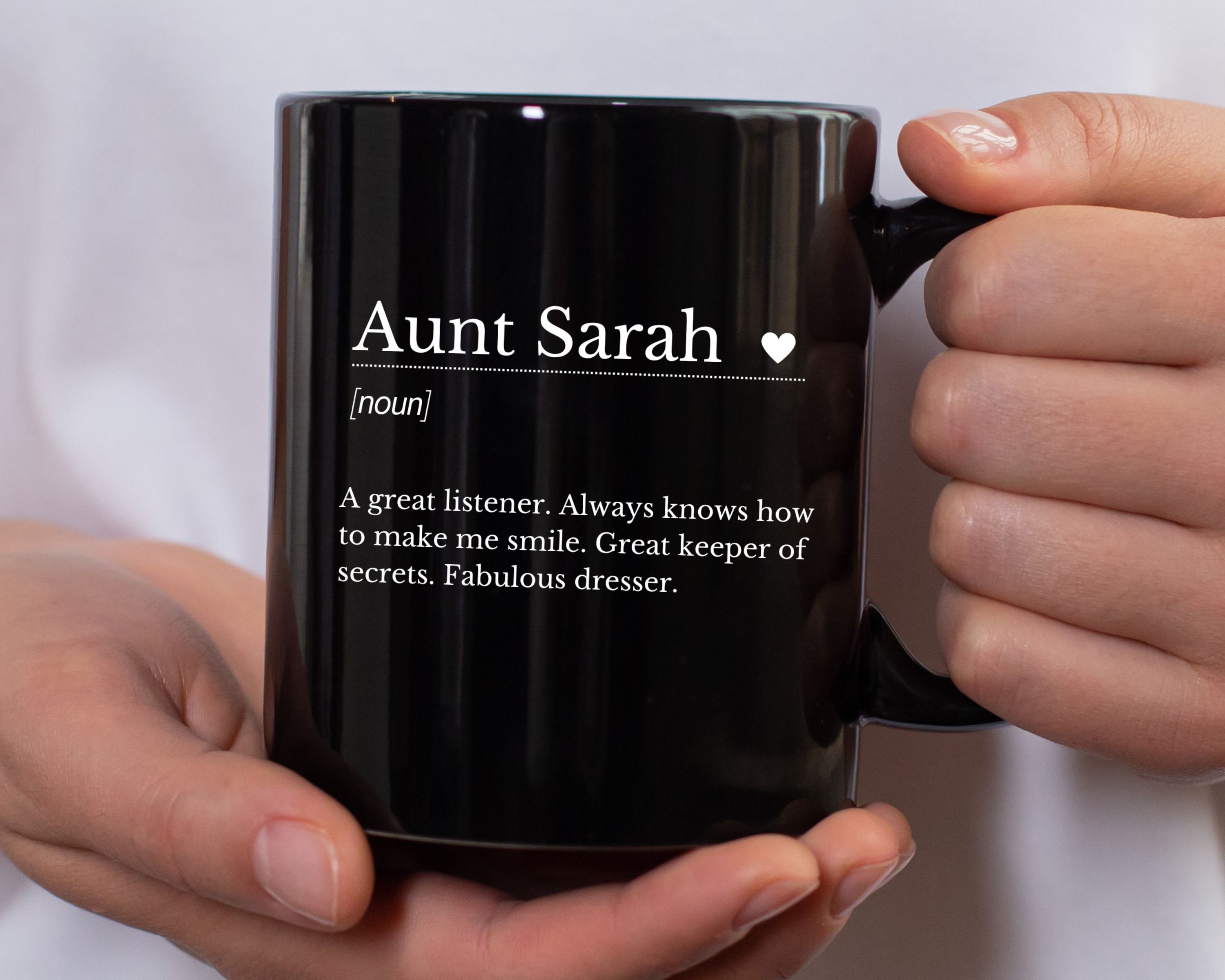 Personalized Aunt Name Definition Mug, Custom Great Aunt Name Coffee ...