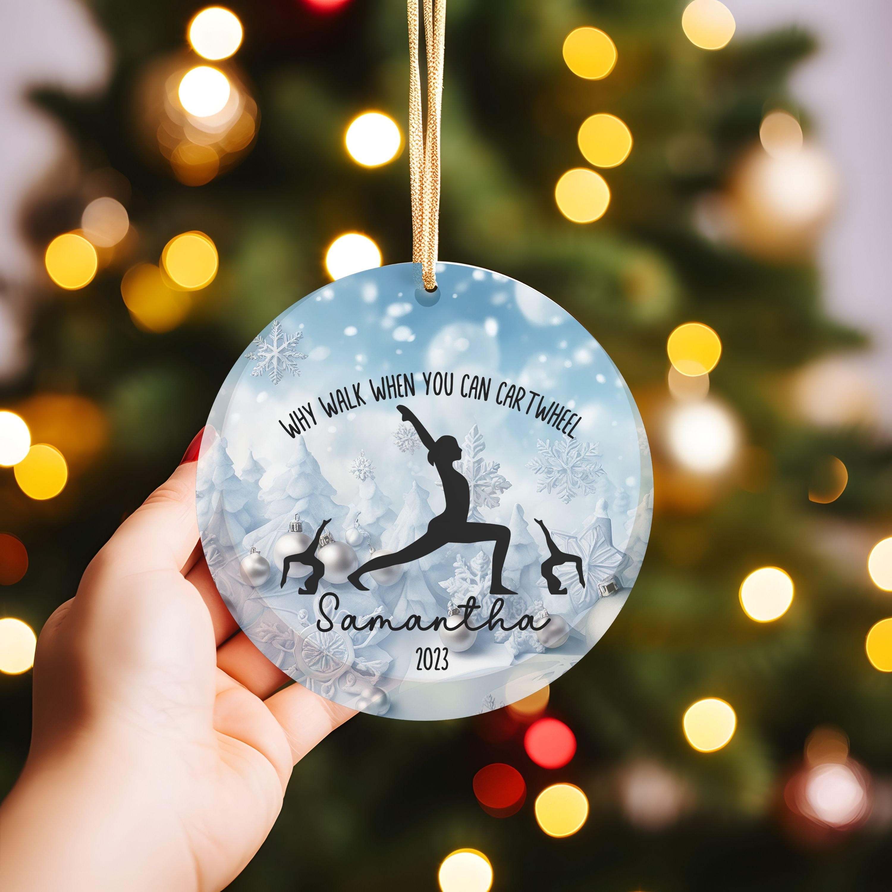 Tumbling Ornament, Personalized Gymnastics Ornament, Customizable Dance ...