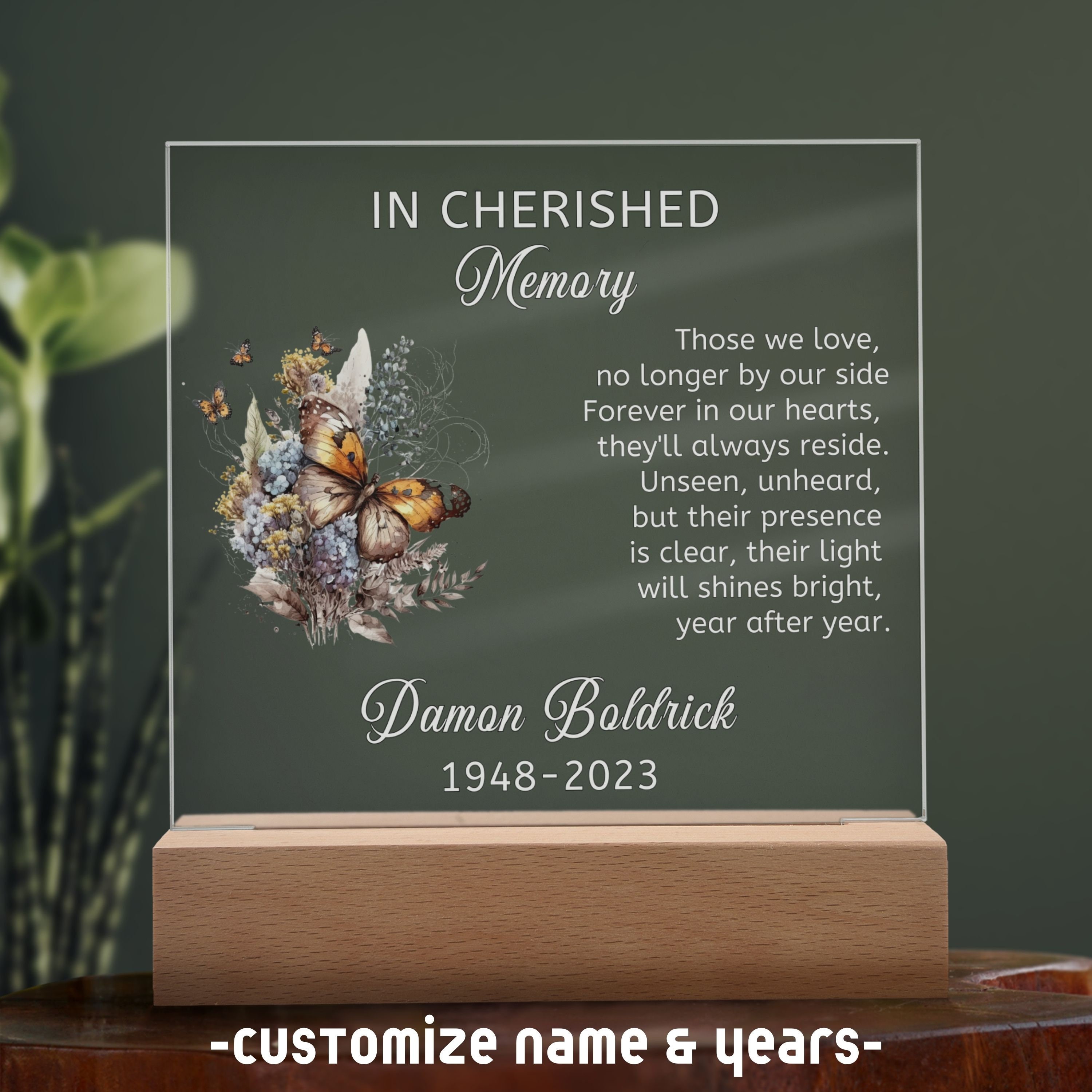Personalized Cardinal Memorial Plaque With Photo, Custom Memorial Poem ...