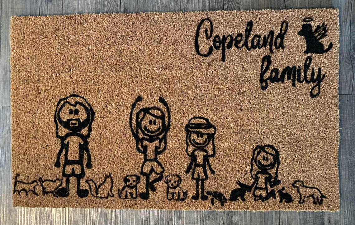 Customized Doormat With Family Members - Etsy