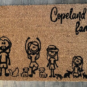 Customized Doormat With Family Members - Etsy