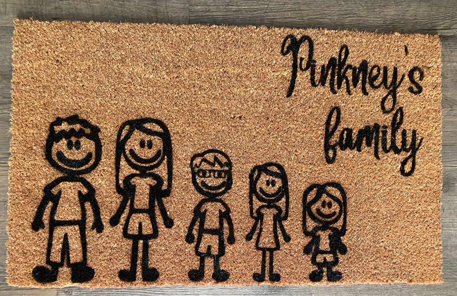 Customized Doormat With Family Members - Etsy