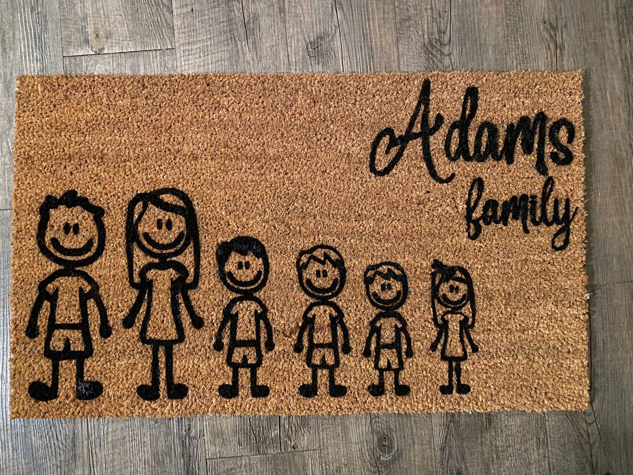 Customized Doormat With Family Members - Etsy