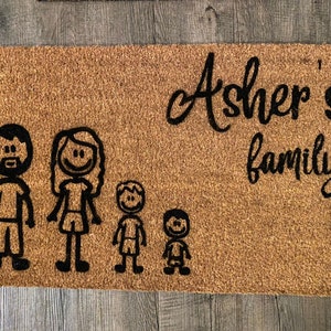 Customized Doormat With Family Members - Etsy