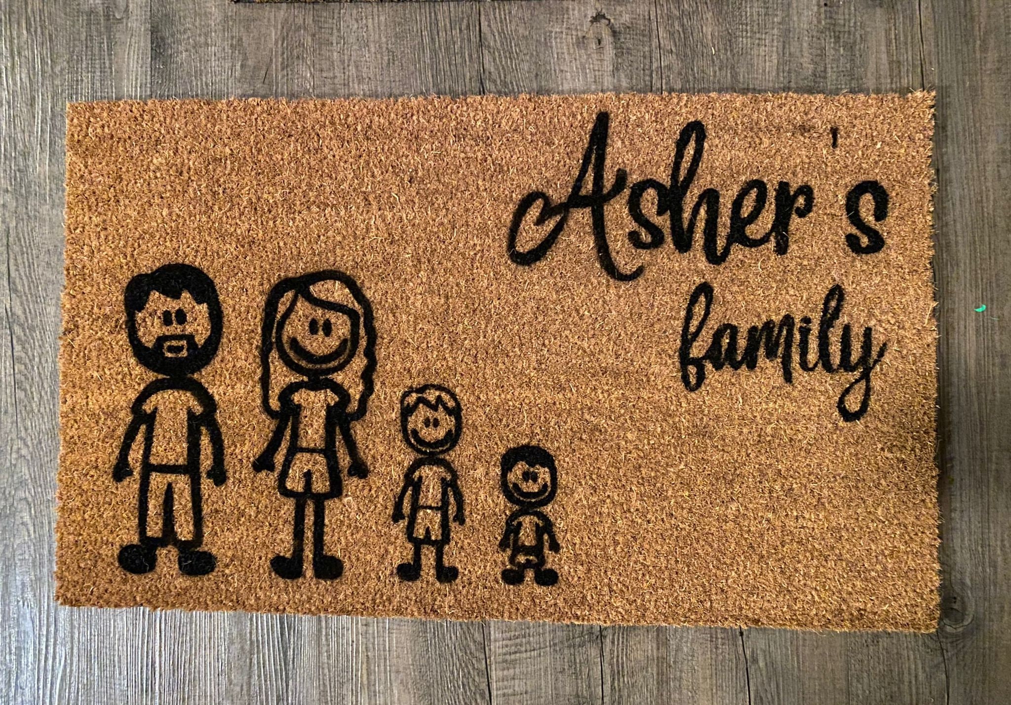 Customized Doormat With Family Members - Etsy