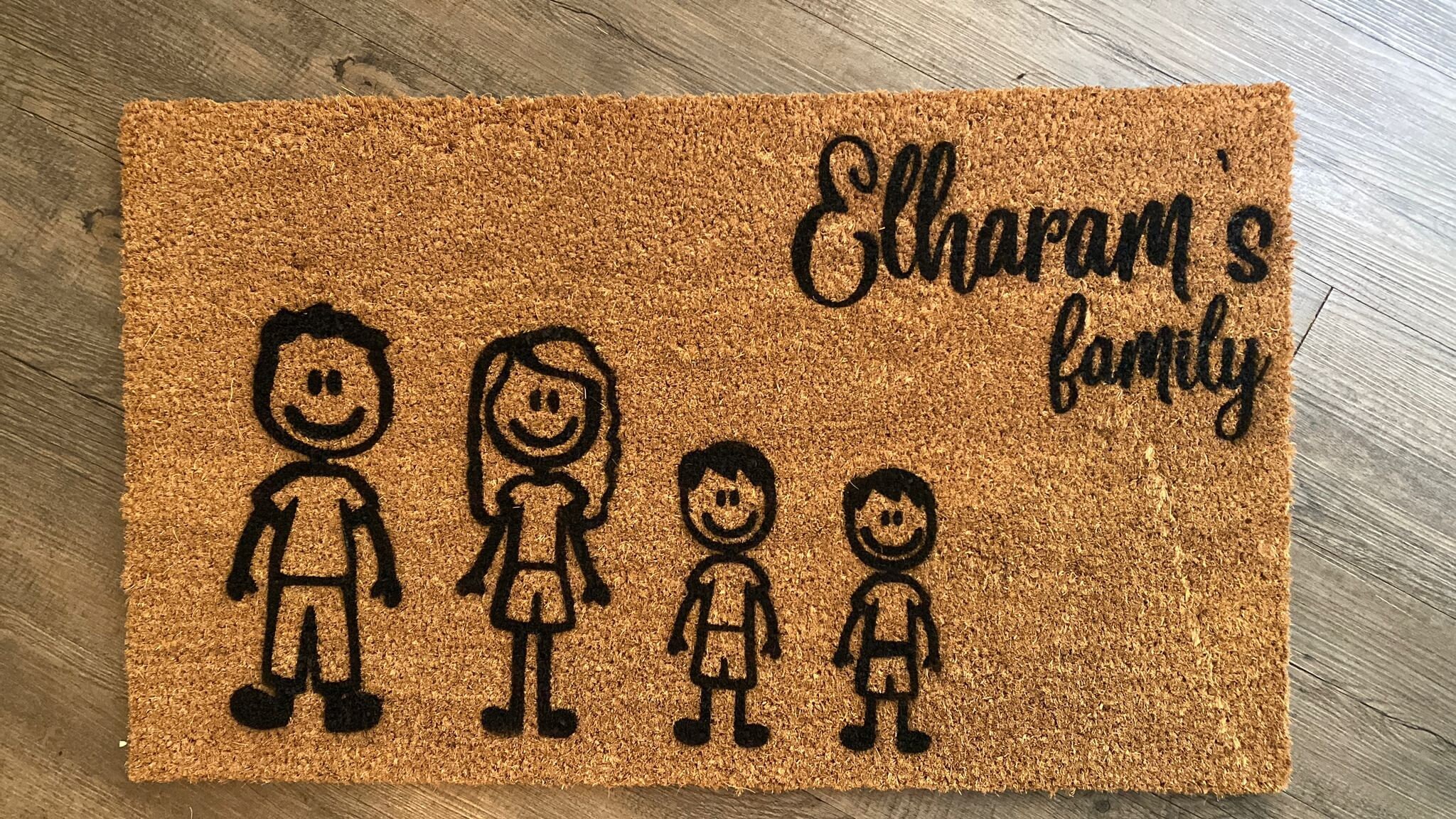 Customized Doormat With Family Members - Etsy