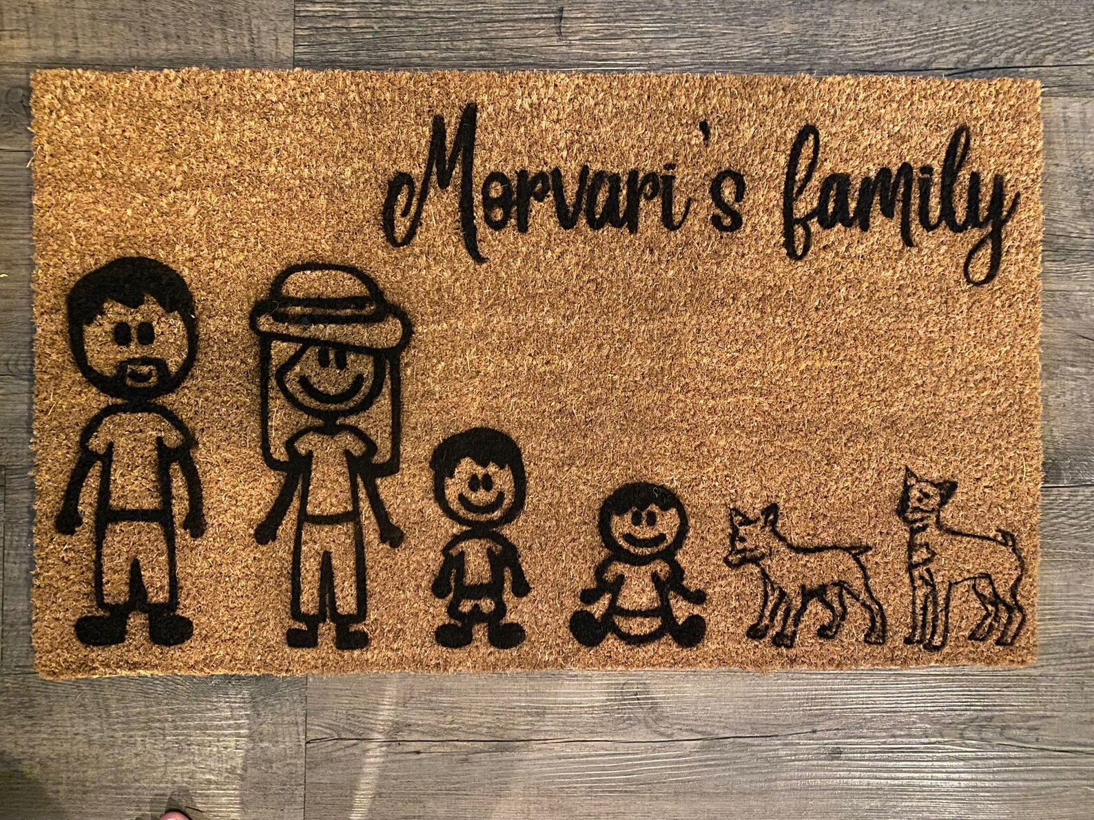 Customized Doormat With Family Members - Etsy