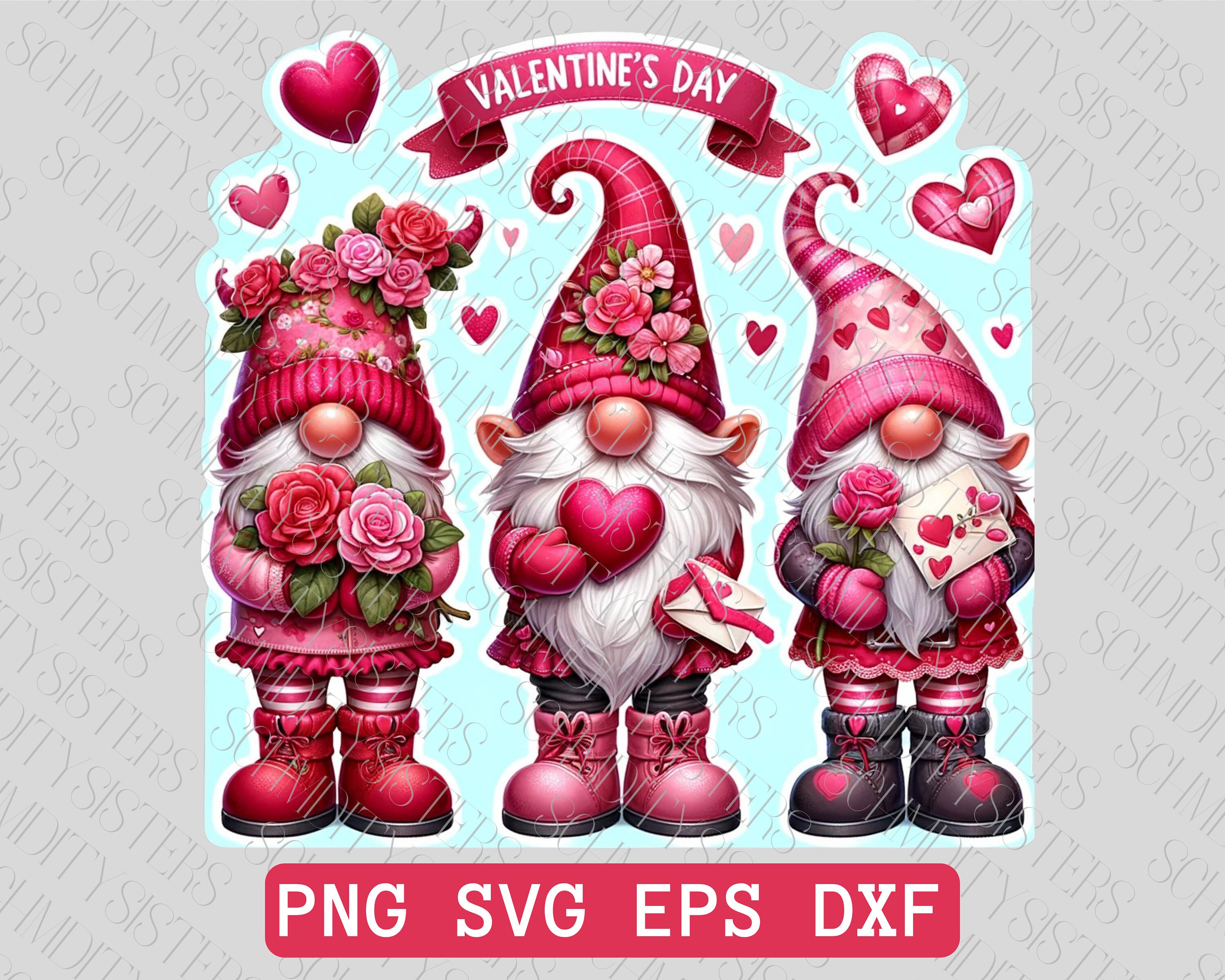 Cute Gnome Svg Gnome Valentines Day Png Love Holiday Gnome Friends Love