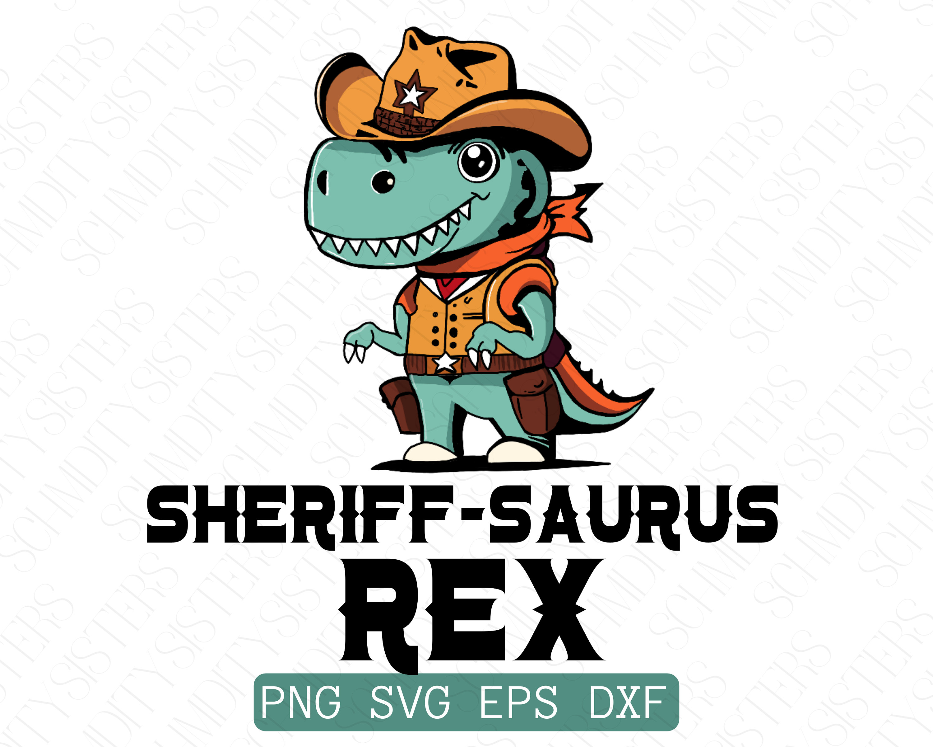 Original PNG Kidful Cowboy Dinosaur Design Sheriff-saurus Rex Design ...
