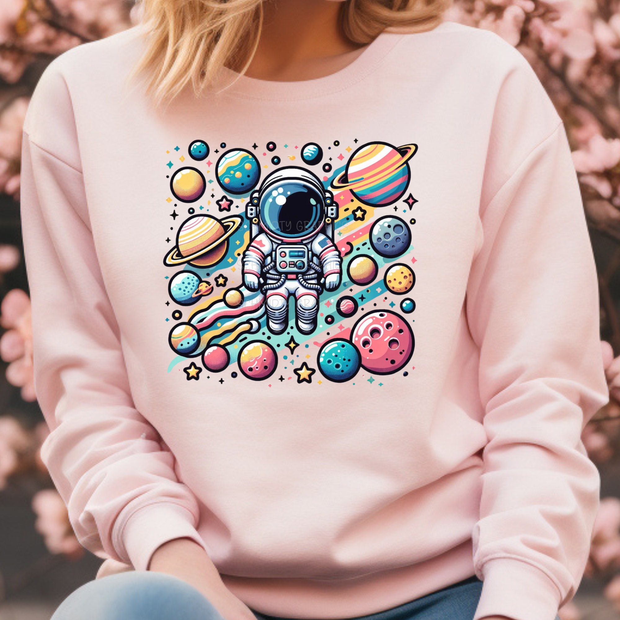 Cartoon Space SVG Space Theme Design Fun Space PNG Sublimation SVG ...