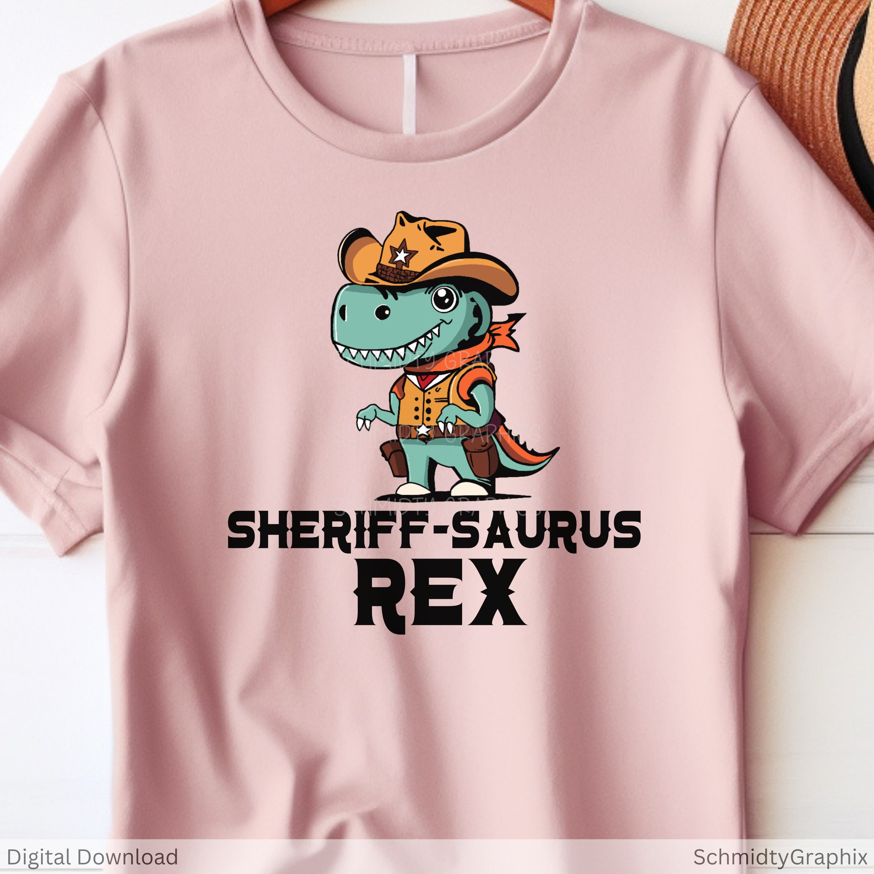 Original PNG Kidful Cowboy Dinosaur Design Sheriff-saurus Rex Design ...