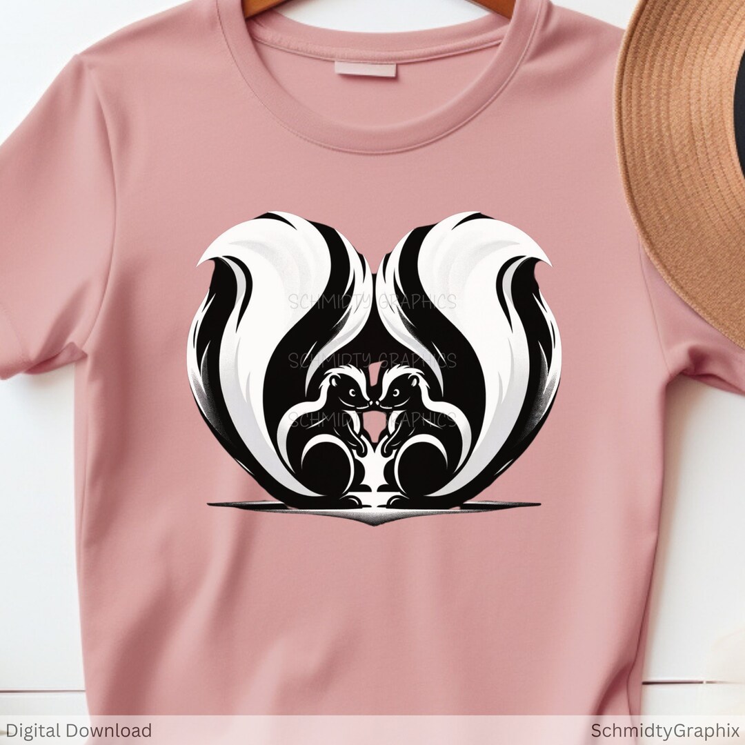 Skunks SVG Heart Design Clipart PNG Animal Kid Room Decor Cute Skunk ...
