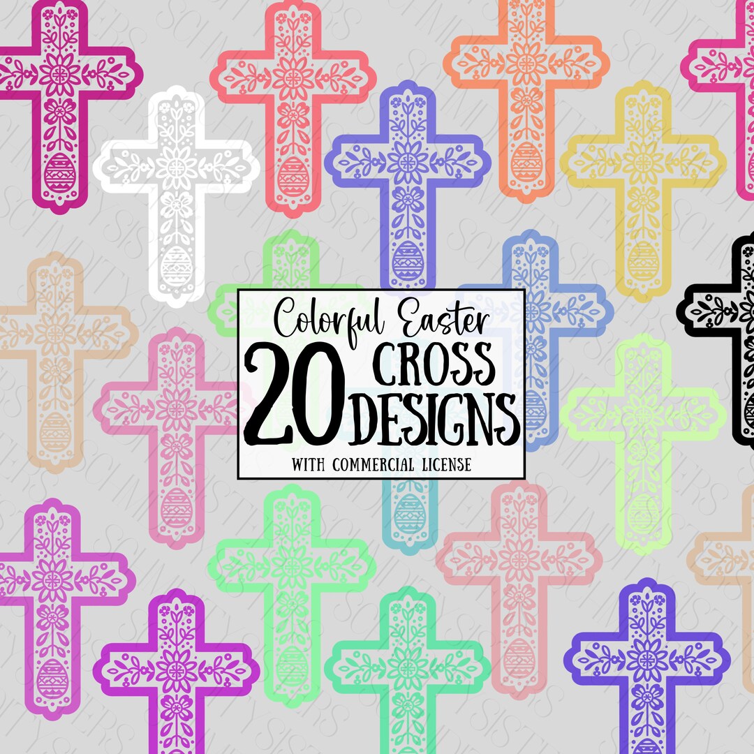 Flower Easter Cross PNG Bundle | Spring Faith Sublimation Design ...