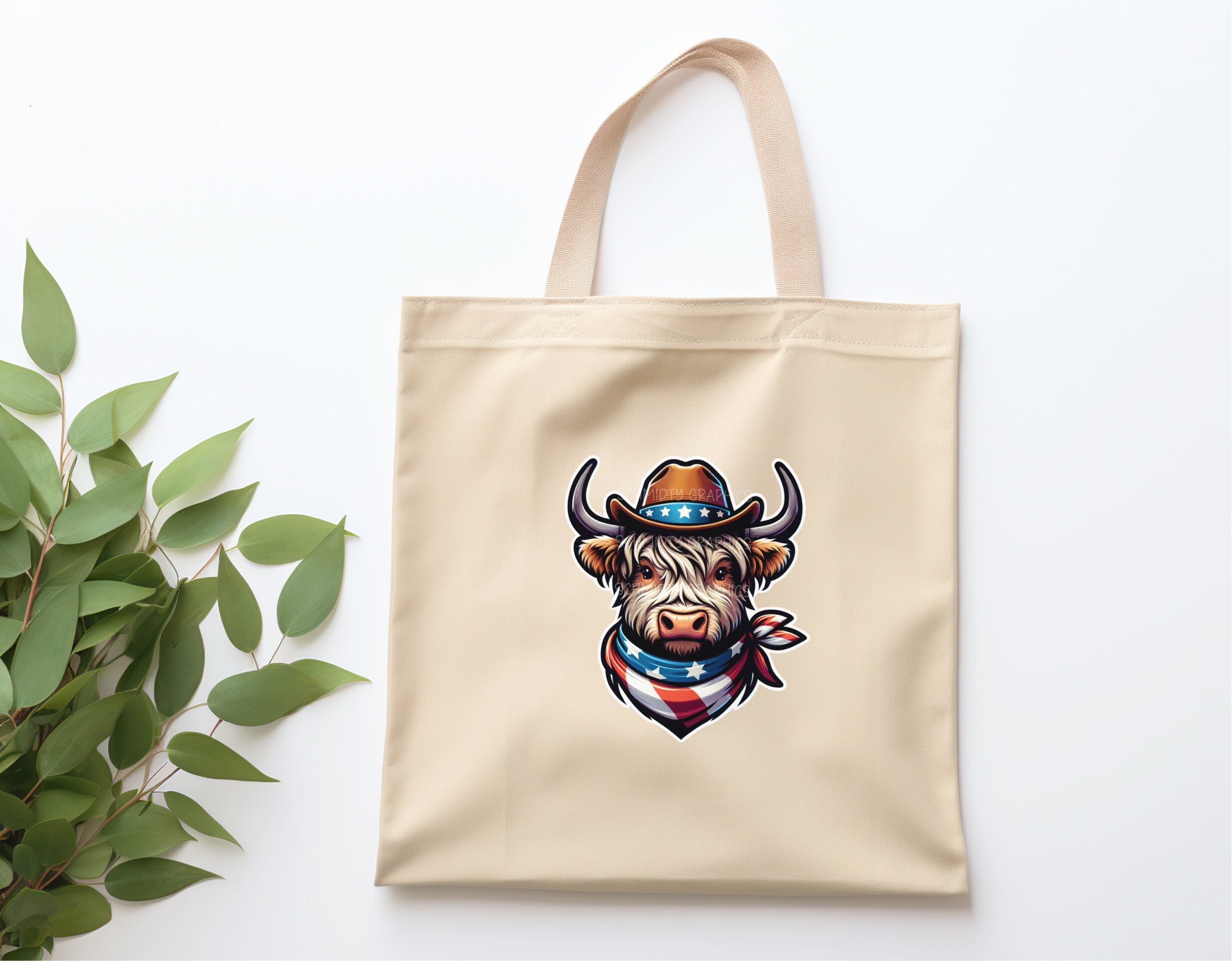 Retro Heifer Svg Highland Cow Sublimation Design July 4th Cowboy Png ...