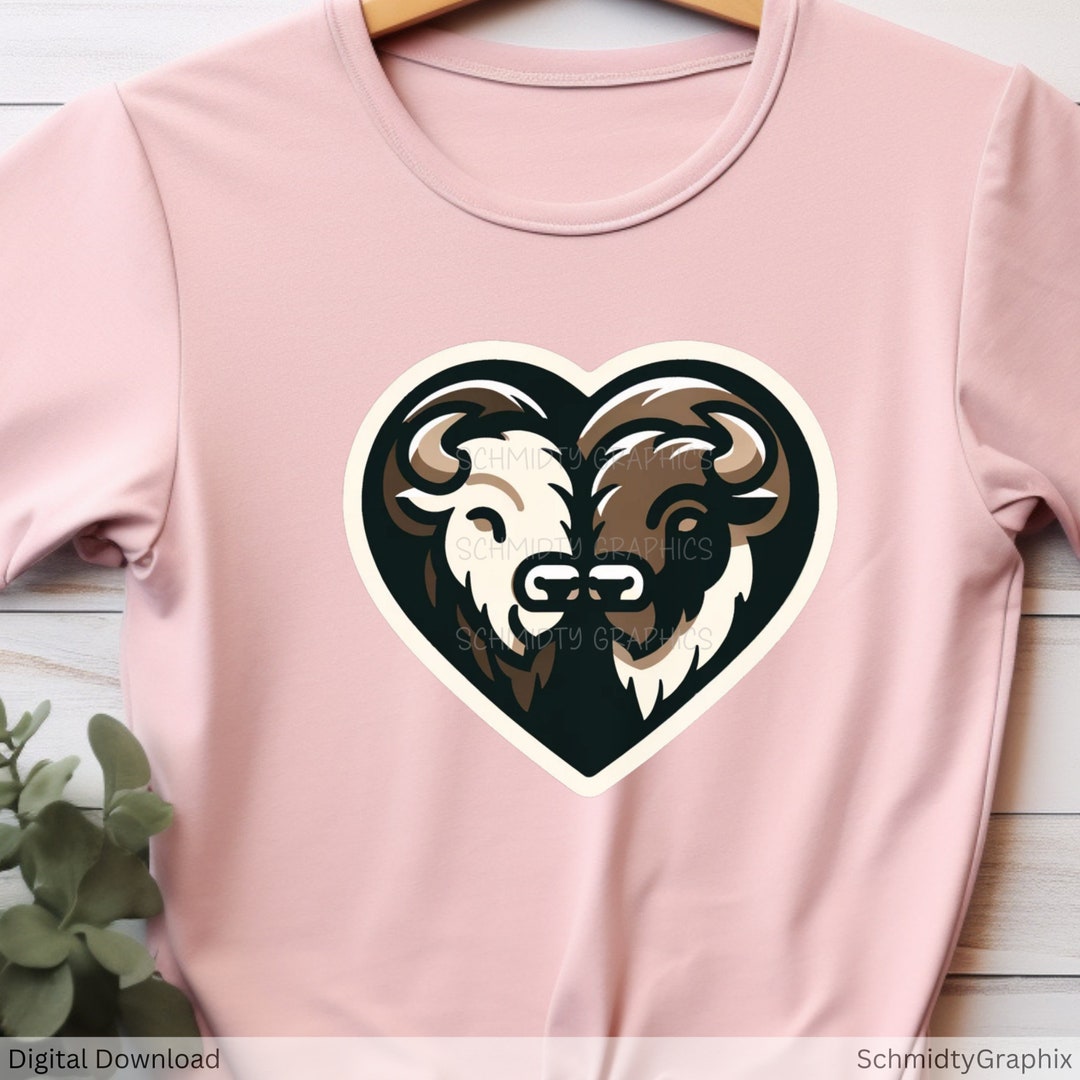 Buffalo Valentines Day SVG | Bison Love Design | Valentine Decor ...