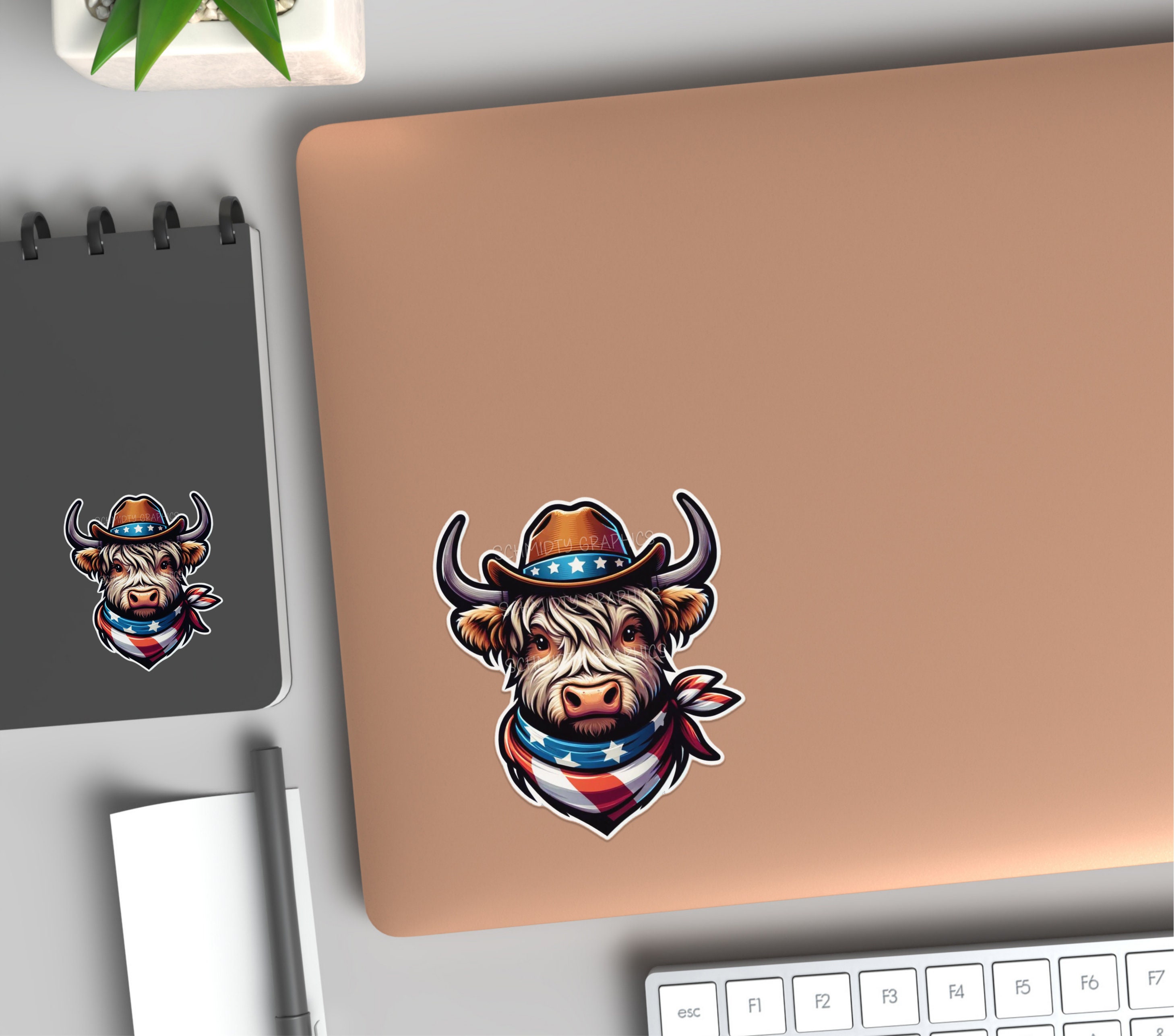 Retro Heifer Svg Highland Cow Sublimation Design July 4th Cowboy Png ...