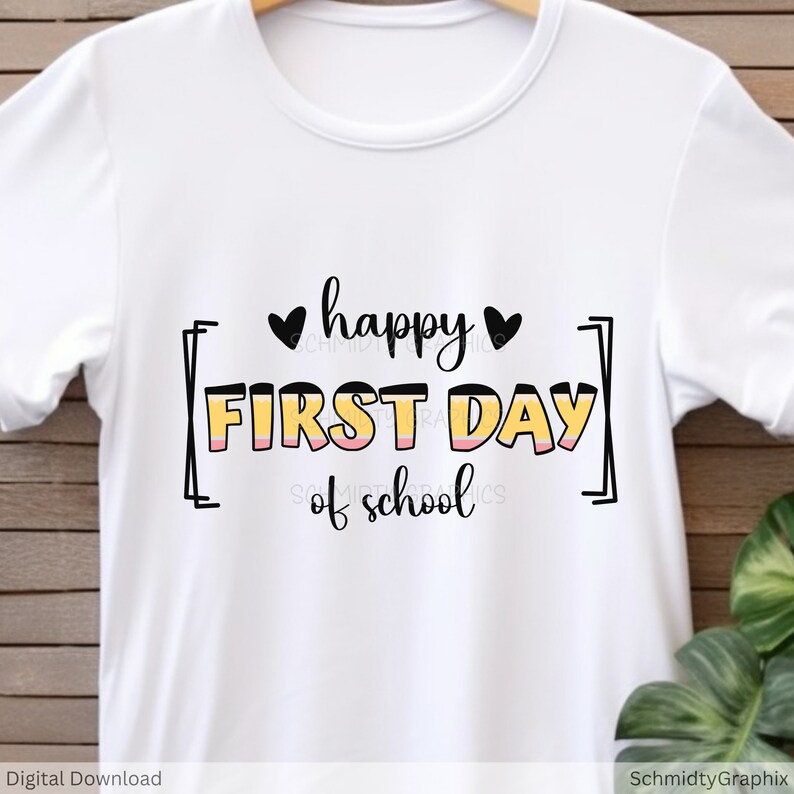 First Day of School Png | Happy First Day Png | Teacher Yellow Pencil ...
