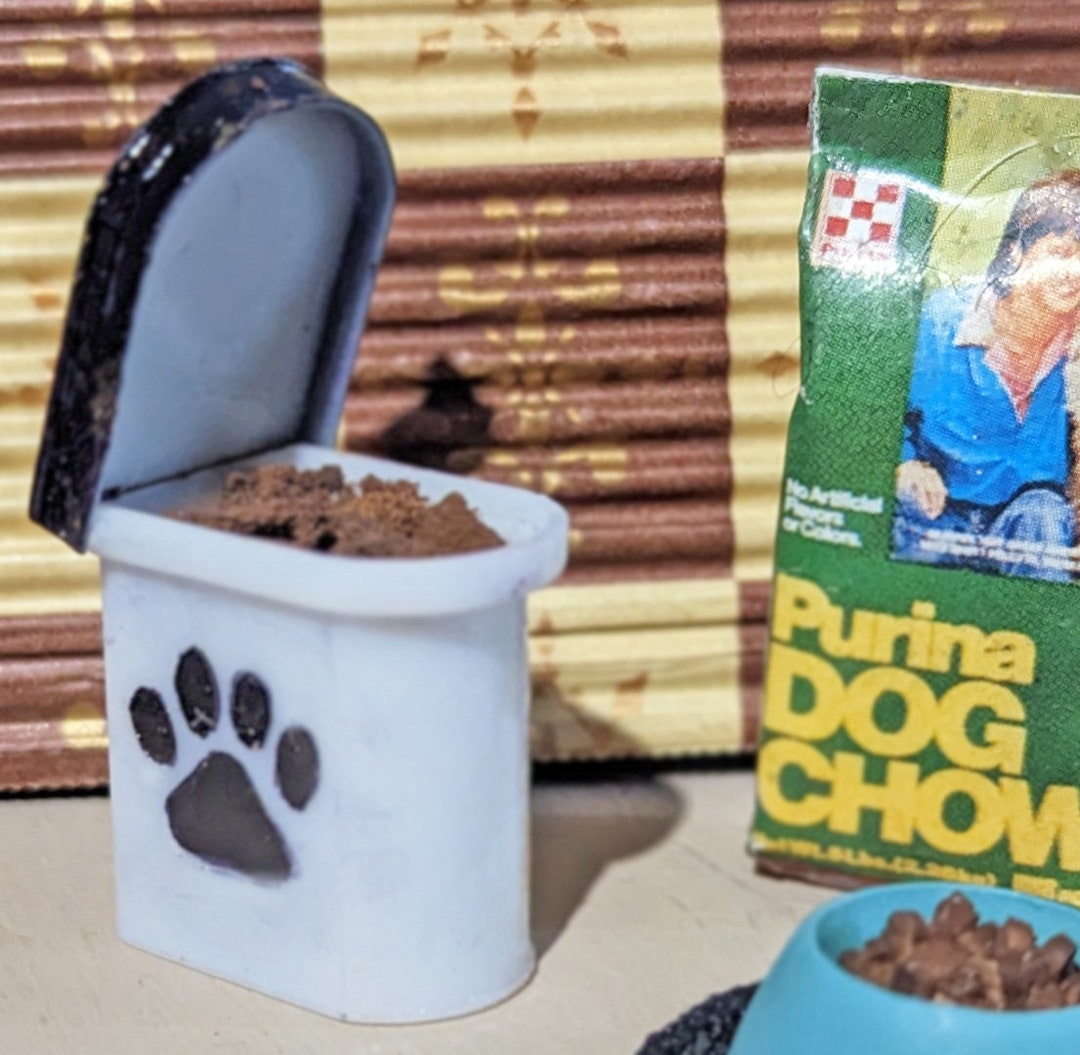 Dollhouse Pet Food Container | Dollhouse Dog | Miniature Pet Food ...