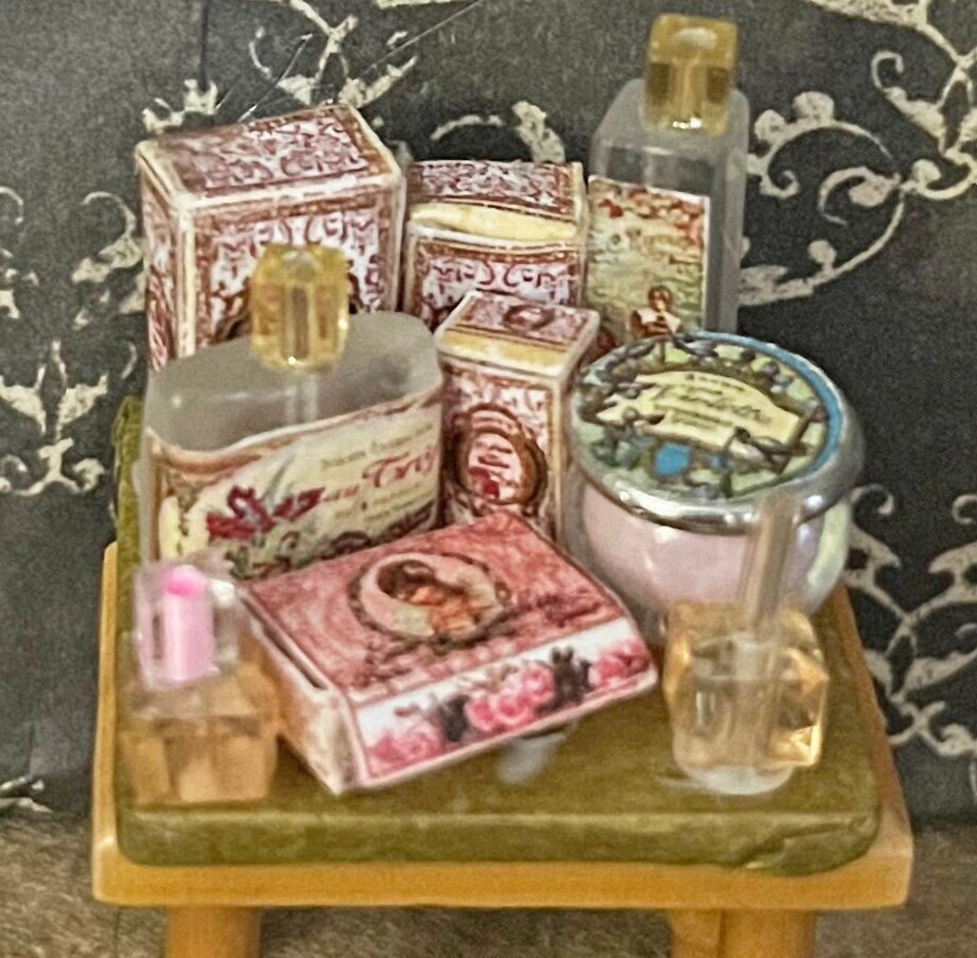 Dollhouse Perfume Display | Miniature Perfume Display | Dollhouse Shop ...
