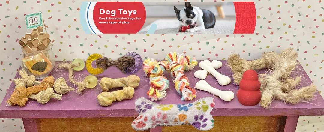 Dollhouse Dog Toys Miniature Dog Toys Dollhouse Dog - Etsy