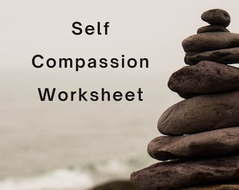 Printable Self-compassion Worksheet Self-love Journal Printable PDF PNG ...