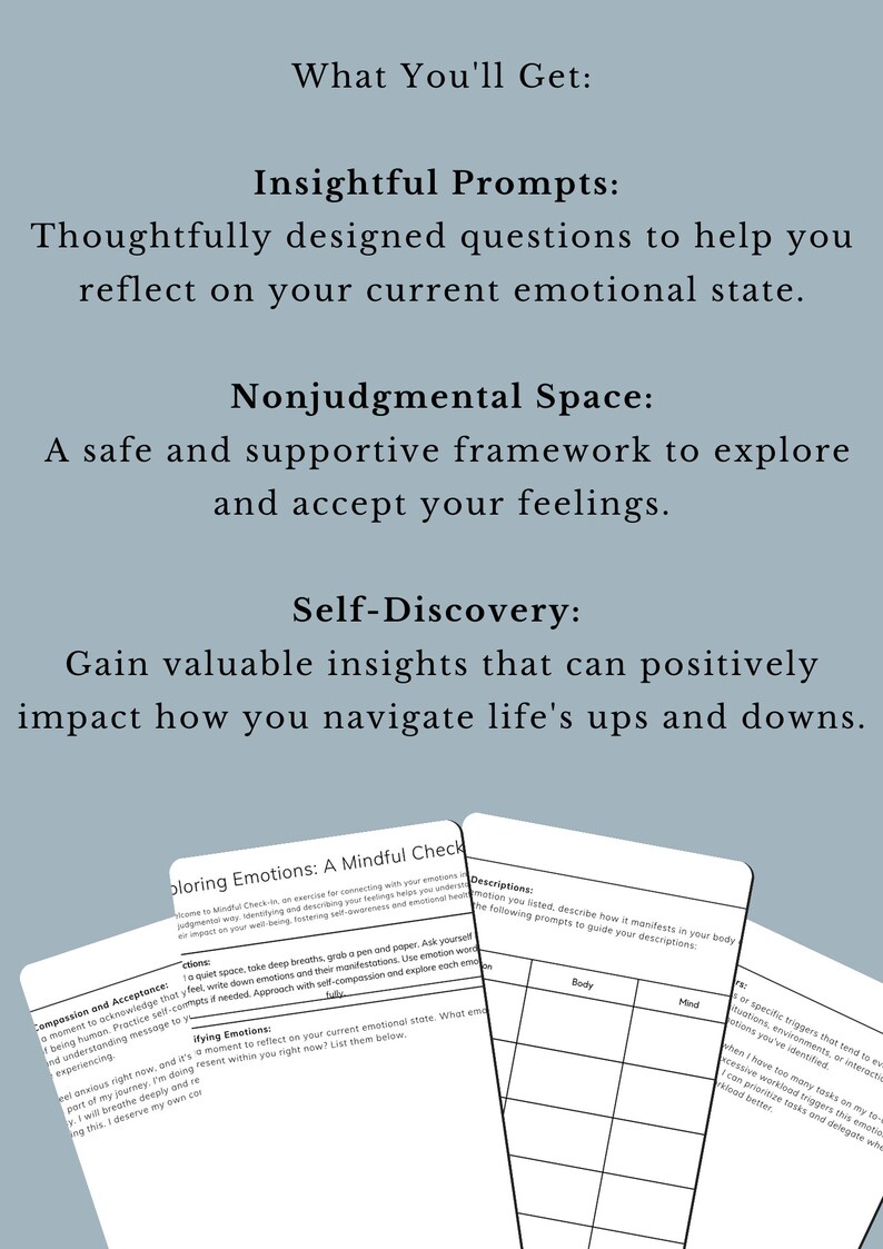 Exploring Emotions: A Mindful Check-in - Etsy