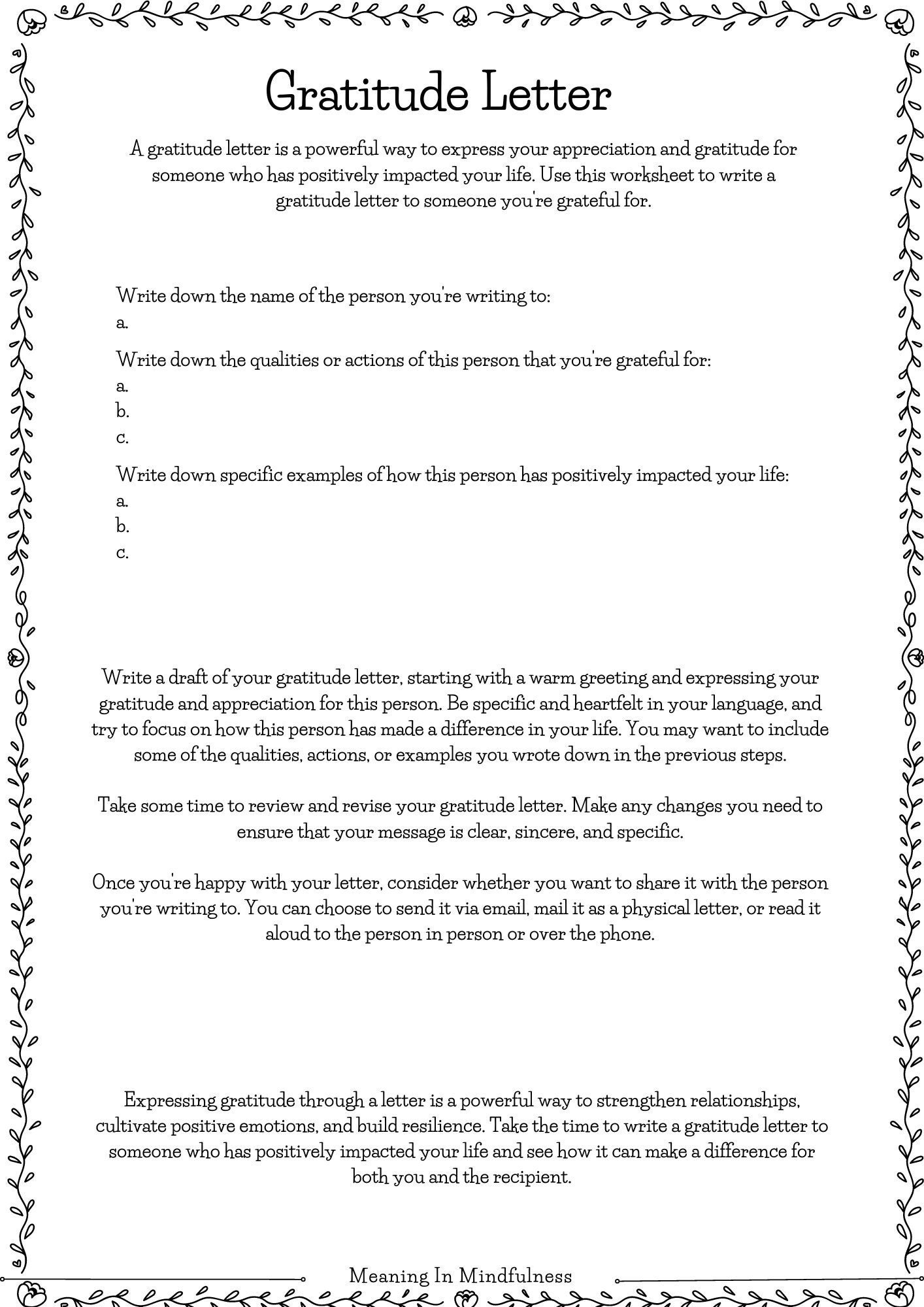 Gratitude Letter to Self - Etsy