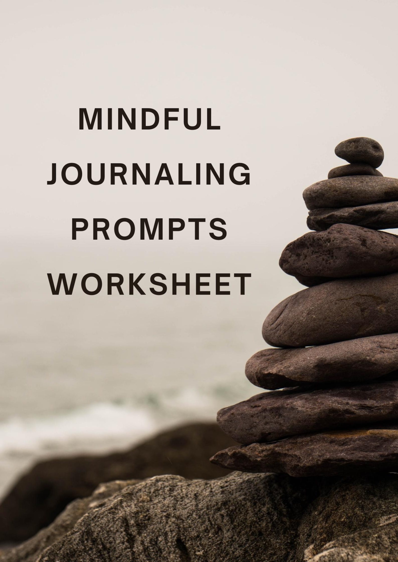 Mindful Journaling Prompts Worksheet - Etsy