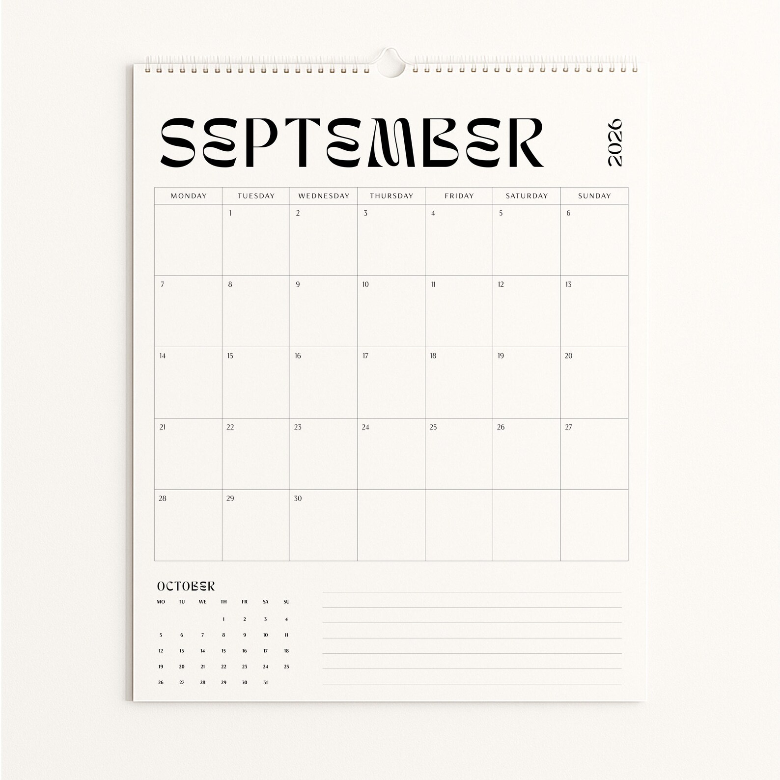 2026 Modern Wall Calendar: 12-month Elegant Vertical Annual Planner, 8 ...