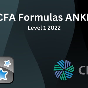 2022 CFA Formula Flashcards Anki level 1 - Etsy
