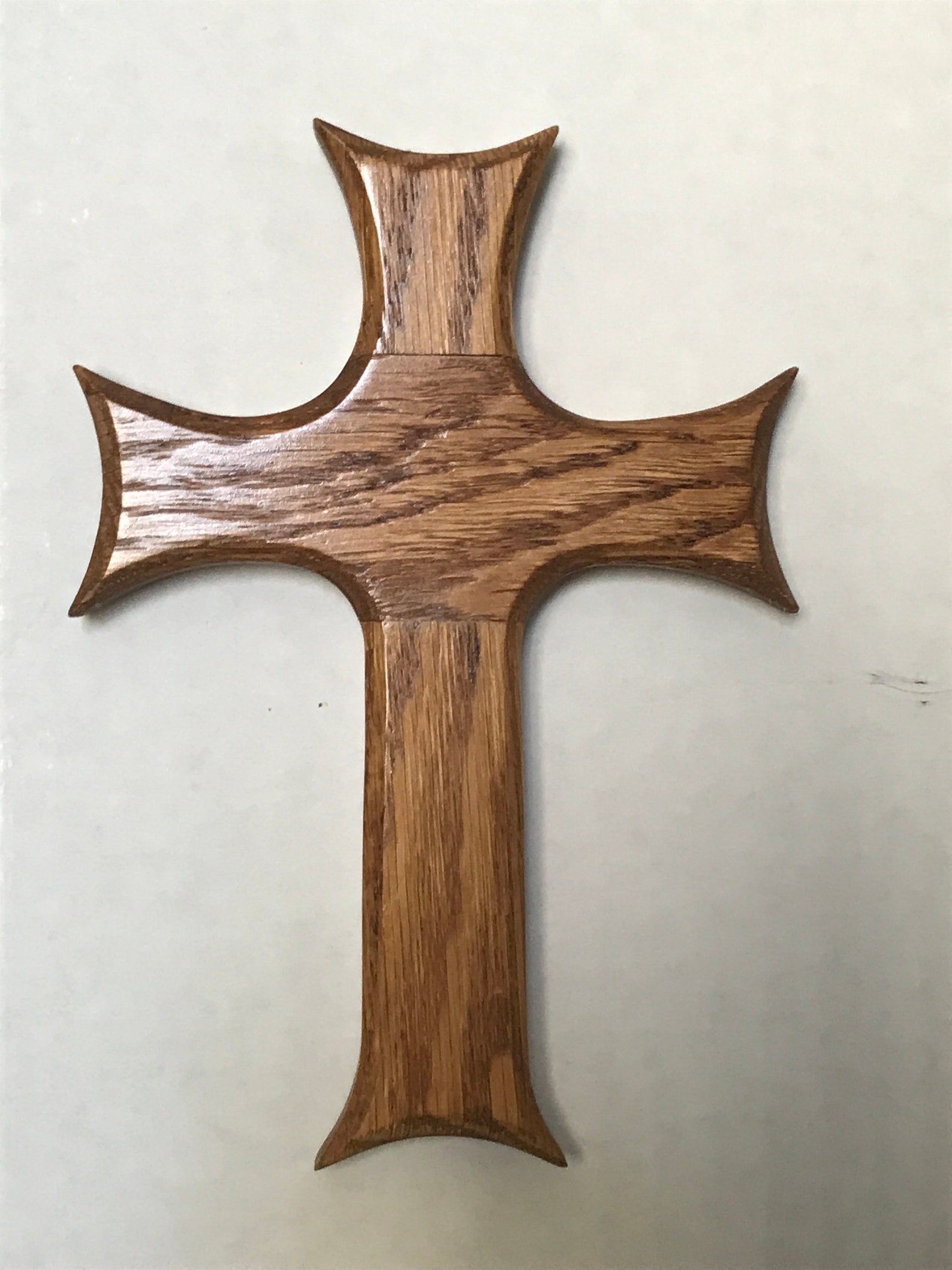 Solid Oak Wood 5 X 7 Divine Cross Early American - Etsy