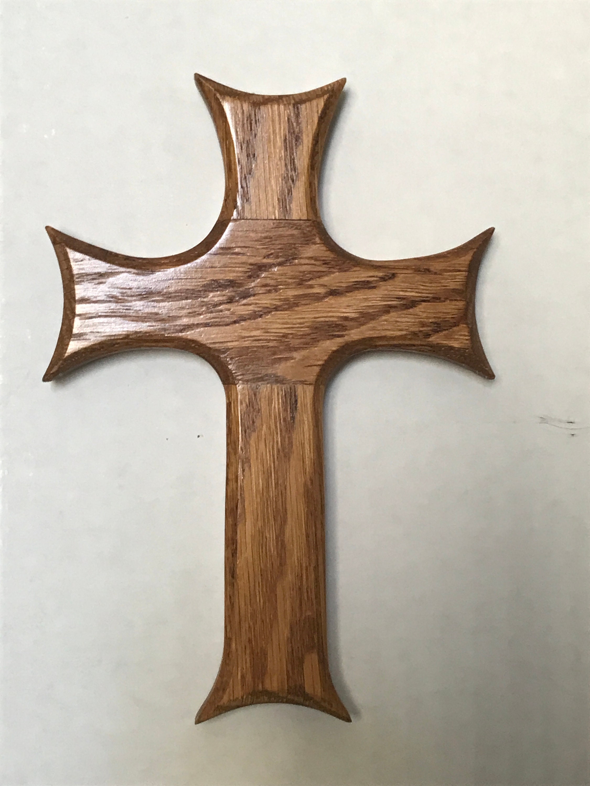 Solid Oak Wood 5 X 7 Divine Cross Early American - Etsy