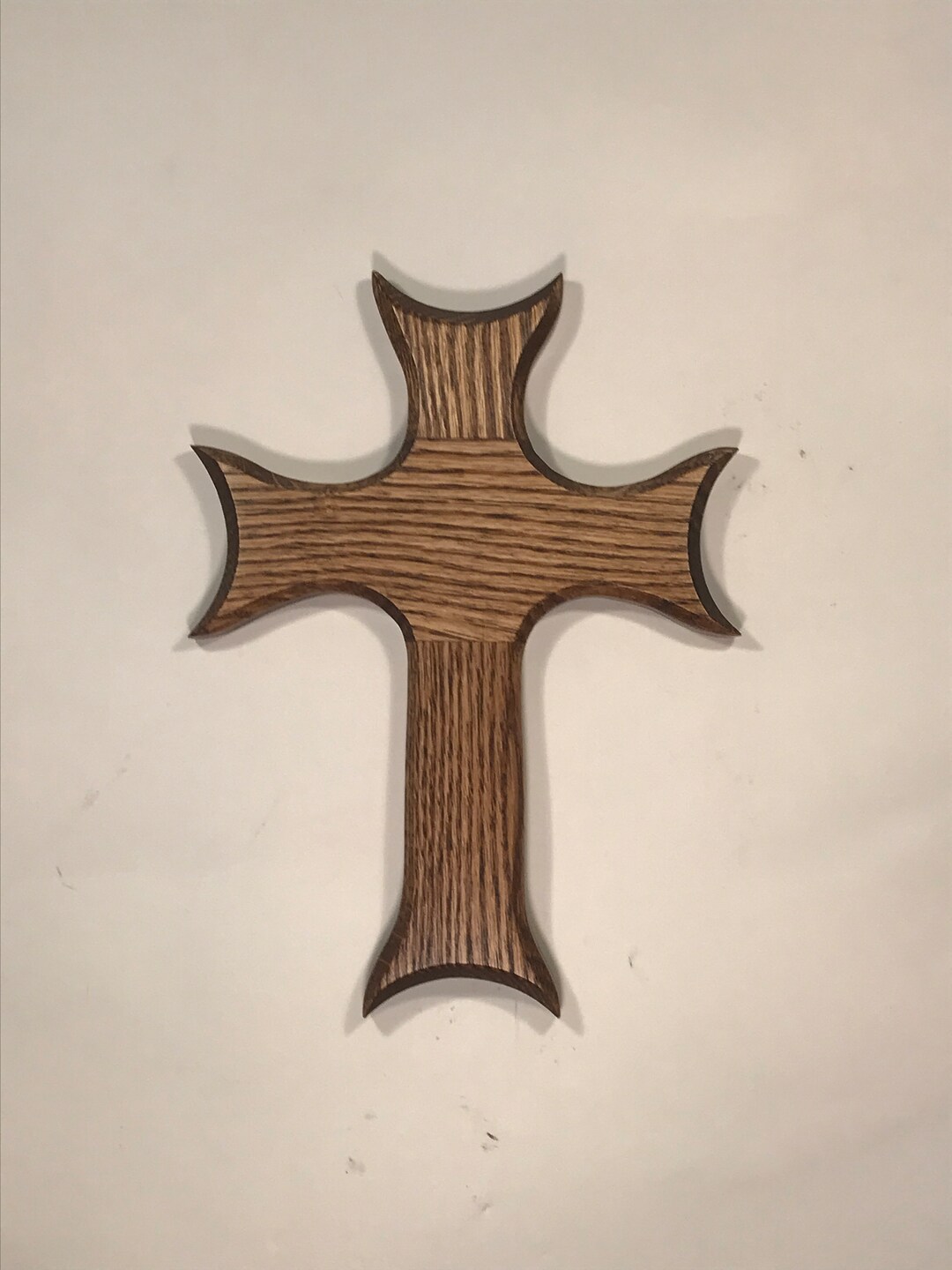 Solid Oak Wood 7 X 9 1/2 Divine Cross Early American - Etsy