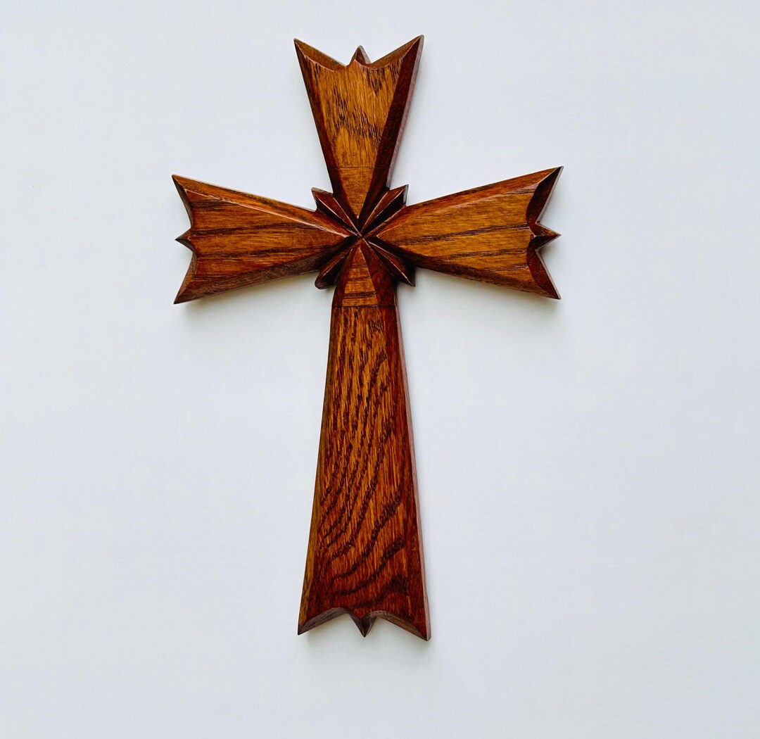 5 1/2" X 8 1/2" Oakwood Jubilee 1 Cross English Chestnut Finish - Etsy