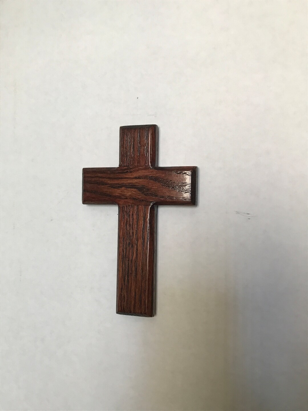 Solid Oak Wood Cross 4x6 Finished in Red Mahogany Color - Etsy